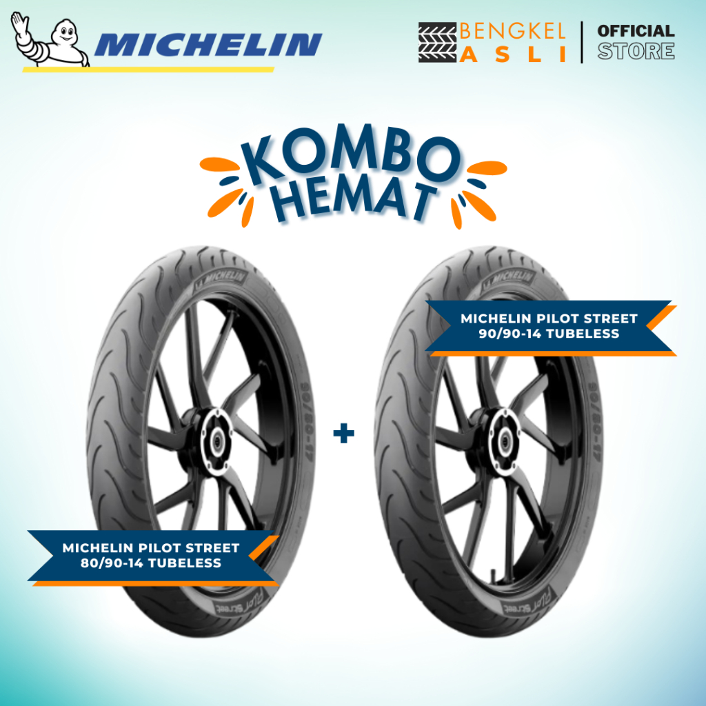 Jual (KOMBO HEMAT 2 BAN TUBELESS/TUBETYPE) Ban Motor MICHELIN PILOT ...