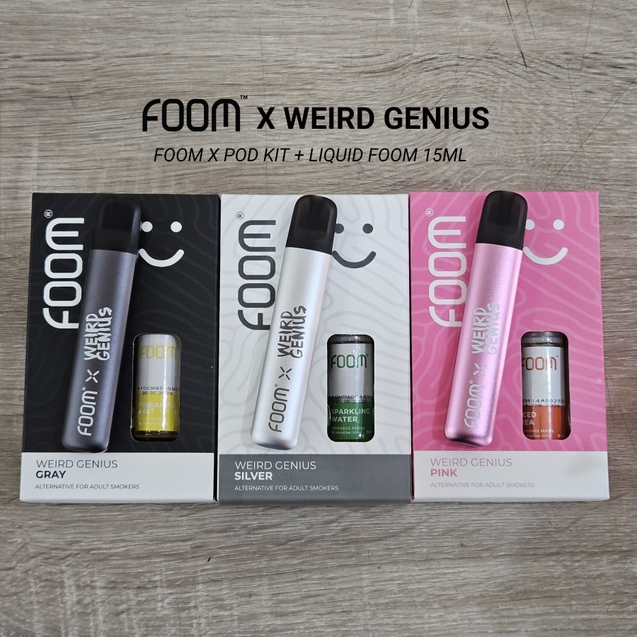 Jual FOOM X WEIRD GENIUS SERIES POD KIT + LIQUID 15ML AUTHENTIC BY FOOM ...