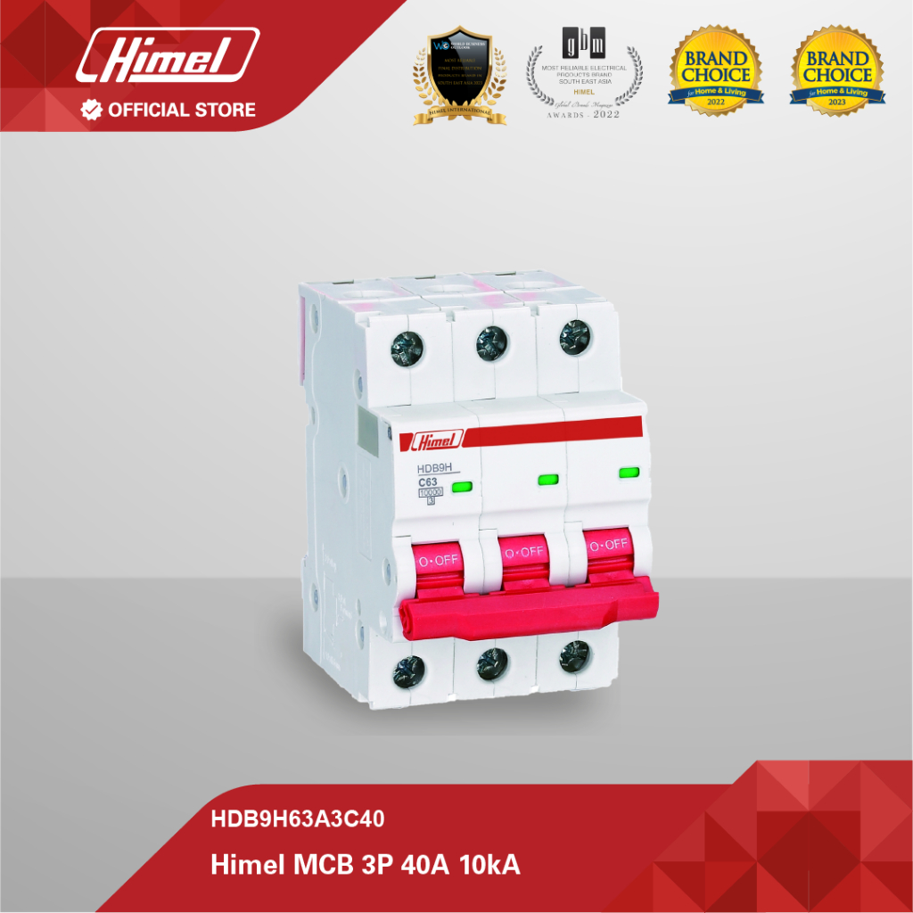 Jual Himel MCB 3P 40A 10kA - HDB9H63A3C40 | Shopee Indonesia