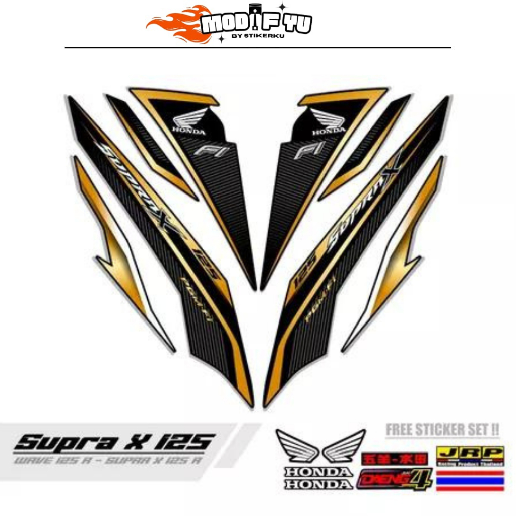 Jual STRIPING SUPRA X 125 R NEW MOTIF F22 / STIKER SUPRA X 125 FI ...