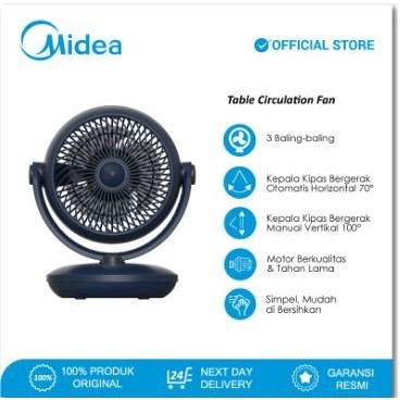 Jual MIDEA Kipas Meja / Table Circulation Fan MFG150M0APB - Mini Size ...