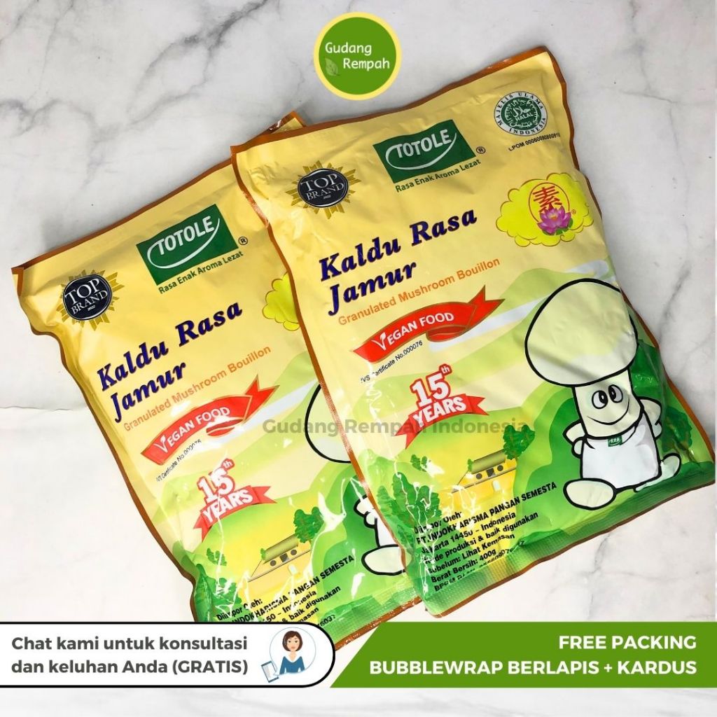Jual [PROMO 4.4] TOTOLE 1Kg dan 400gr | Kaldu Jamur Non MSG | Jamur ...