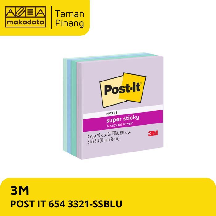 Jual 3M POST IT 654 3321-SSBLU (1 PCS) | Shopee Indonesia