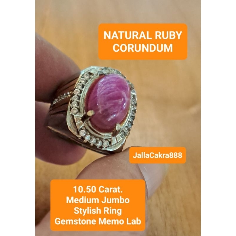 Jual Batu Natural RUBY CORUNDUM Plus Gemstone MEMO LAB Batu Alam ...