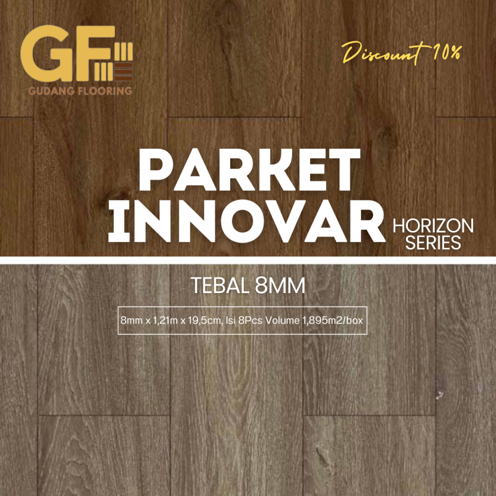 Jual lantai kayu Laminate INNOVAR HORIZON SERIES 8mm (parkit-parket-parquet) | Shopee Indonesia