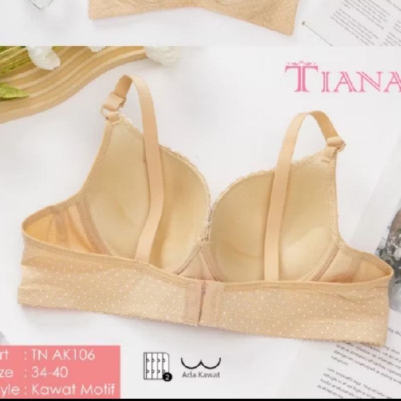 Jual K 106 Bra Tiana Kawat full cup Motif VOLKADOT BRA ABG A UK 34, 36, 38, 40 Push up | Shopee ...