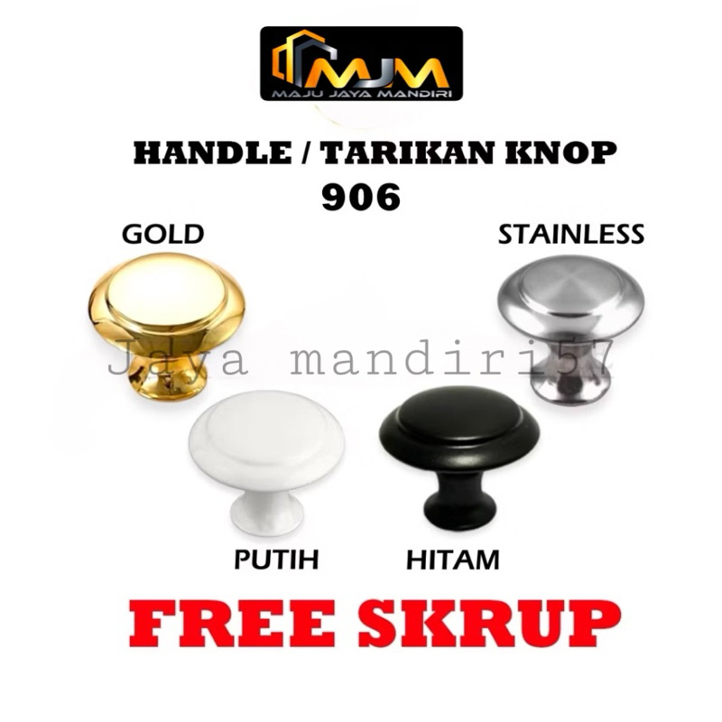 Jual Knop knob tarikan laci handel bulat Stainless Babet Murah 906 Meja ...
