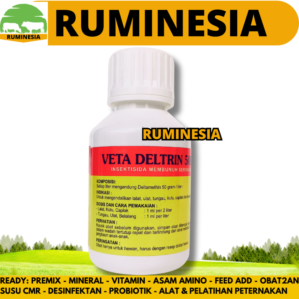 Jual VETA DELTRIN 100ML - Obat Pembasmi Lalat Gurem Caplak Kutu Hewan ...