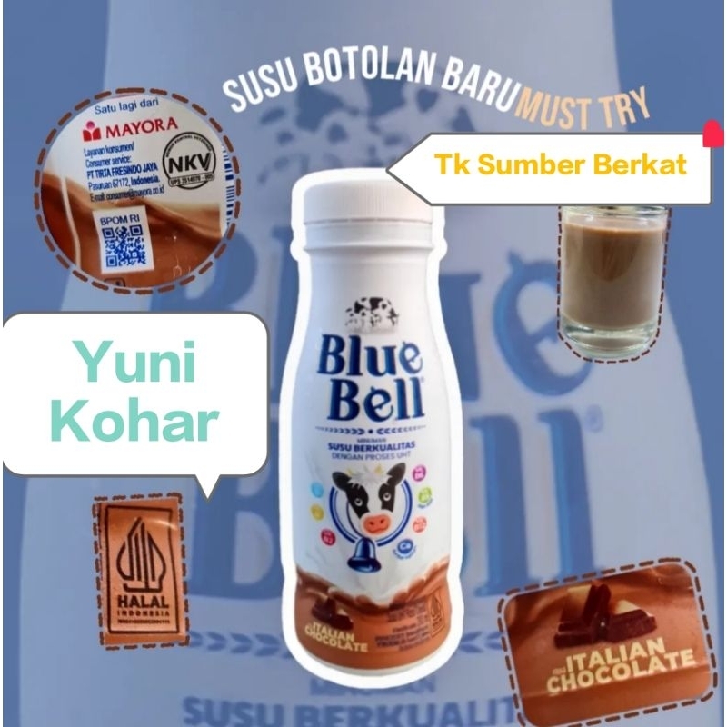 Jual susu uht blue bell kemasan botol 200 ml | Shopee Indonesia