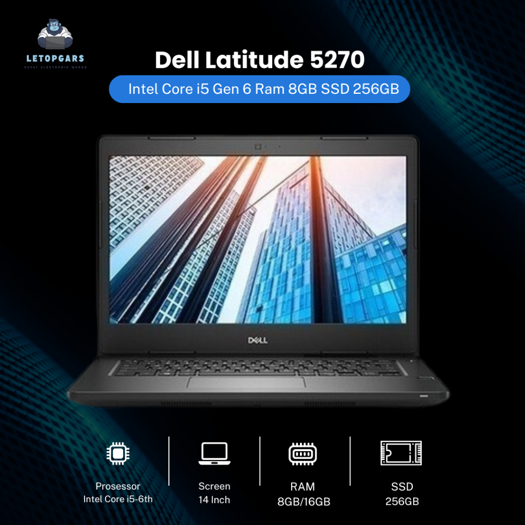 Jual Laptop Dell Latitude 5270 Intel Core i5 Gen 6 Ram 8GB SSD 256GB ...