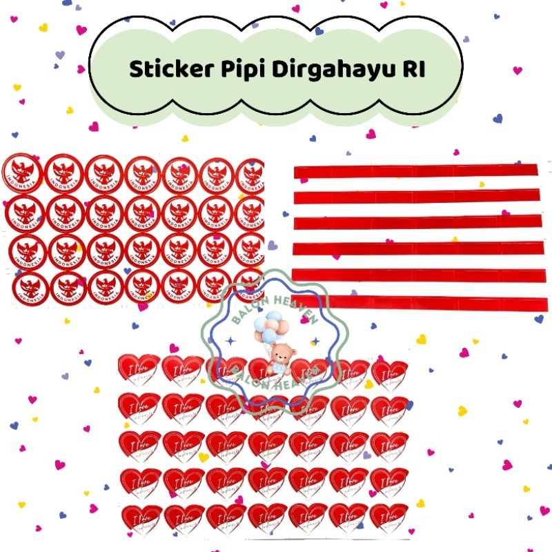Jual STICKER PIPI MERAH PUTIH | STICKER DIRGAHAYU HUT RI | Shopee Indonesia