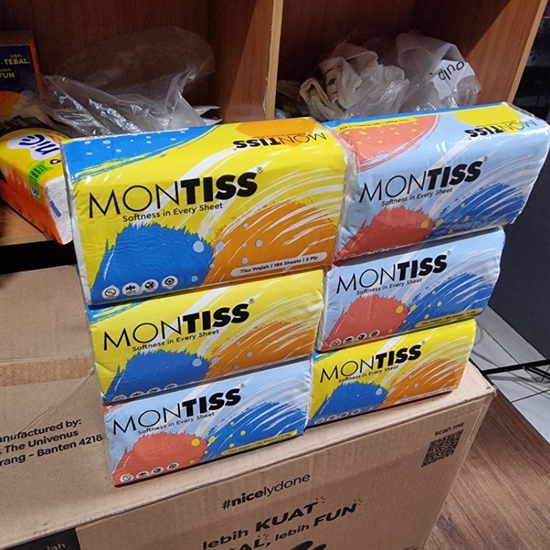 Jual Montiss Facial Tissue 185 sheets 6 pcs | Shopee Indonesia