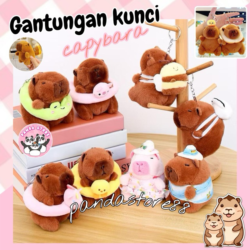 Jual Gantungan Kunci Capybara Import Lucu Premium Ingus balon Kostum ...
