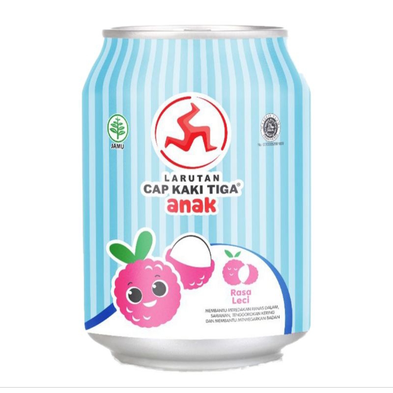 Jual Cap Kaki Tiga Anak Larutan Penyegar Leci Kaleng 238 ml | Shopee Indonesia