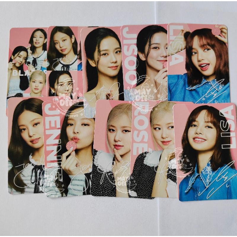 Jual [SET] Photocard BLACKPINK x Oreo Lisa Jennie Jisoo Rose Photocard ...