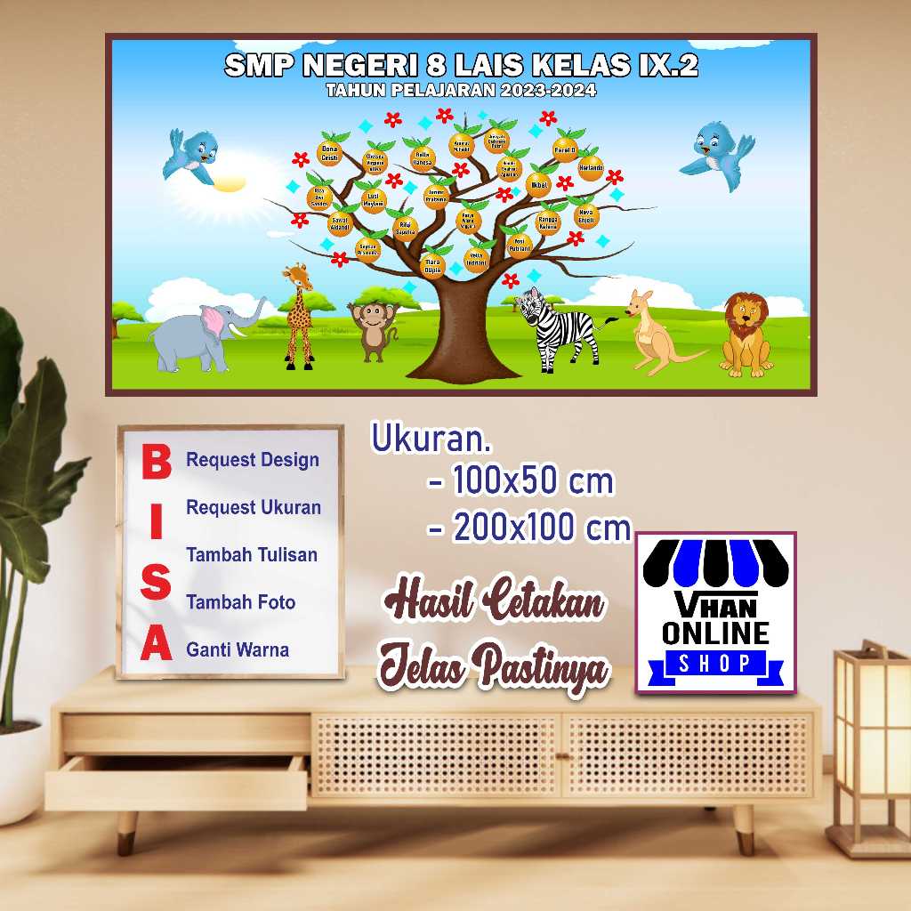 Jual Spanduk Banner Custom Pohon Siswa Atau Pohon Literasi Sekolah ...