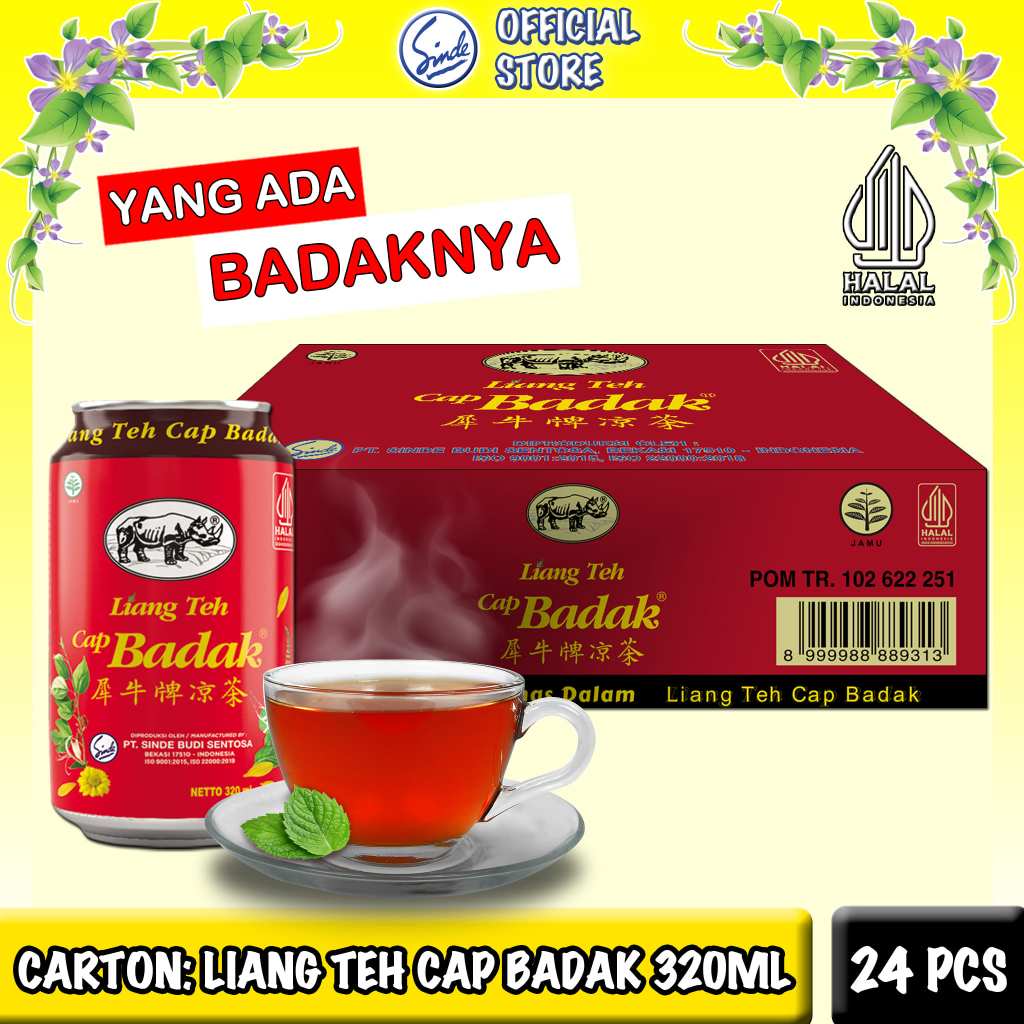 Jual 1 Carton Liang Teh Cap Badak 320ml 24 Kaleng | Shopee Indonesia