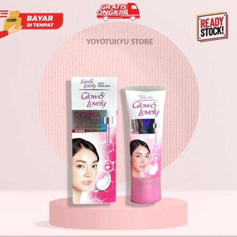 Jual Glow & Lovely Cream Derma Glow | Fair and Lovely Cream 23gr & 46gr ...