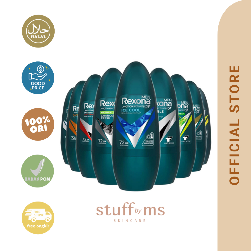 Jual REXONA Men Roll On Deodorant Invisible Dry 45 mL | Shopee Indonesia