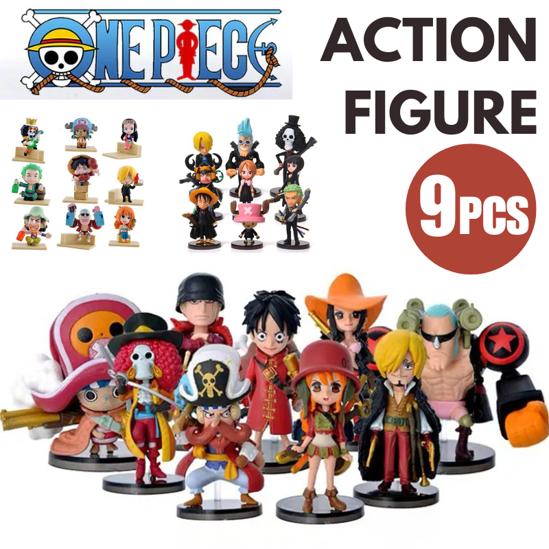 Jual Action Figure One Piece 9 PCS Mainan Karakter Pajangan 5-7cm ...