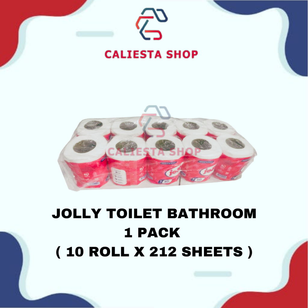 Jual Jolly Bathroom Tissue Roll 212 Sheets - 1 Pack ( 10 Roll ...