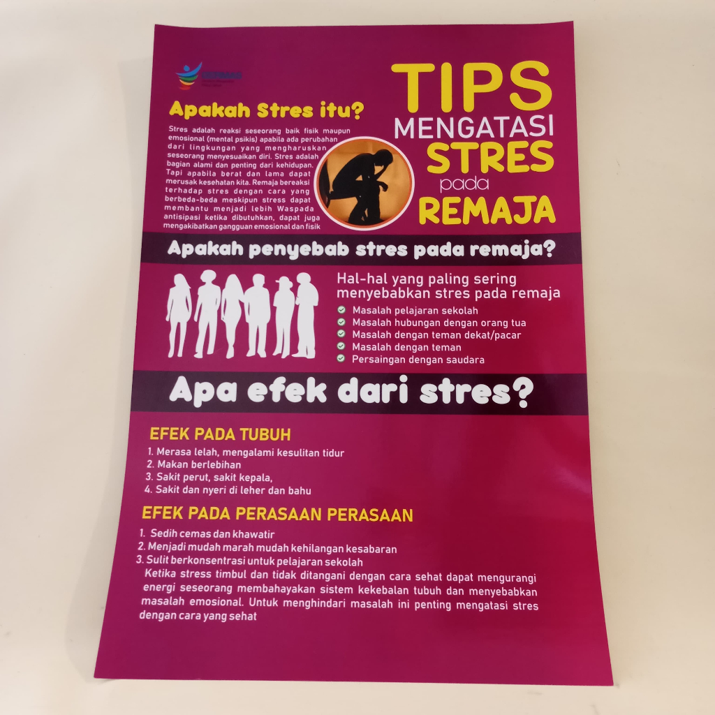 Jual Poster Tips Mengatasi Stress Pada Remaja | Poster Kesehatan Mental ...