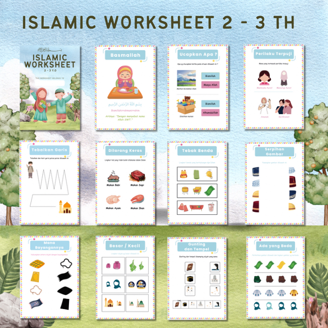 Jual ISLAMIC WORKSHEET LEMBAR KERJA ISLAM MUSLIM | Shopee Indonesia