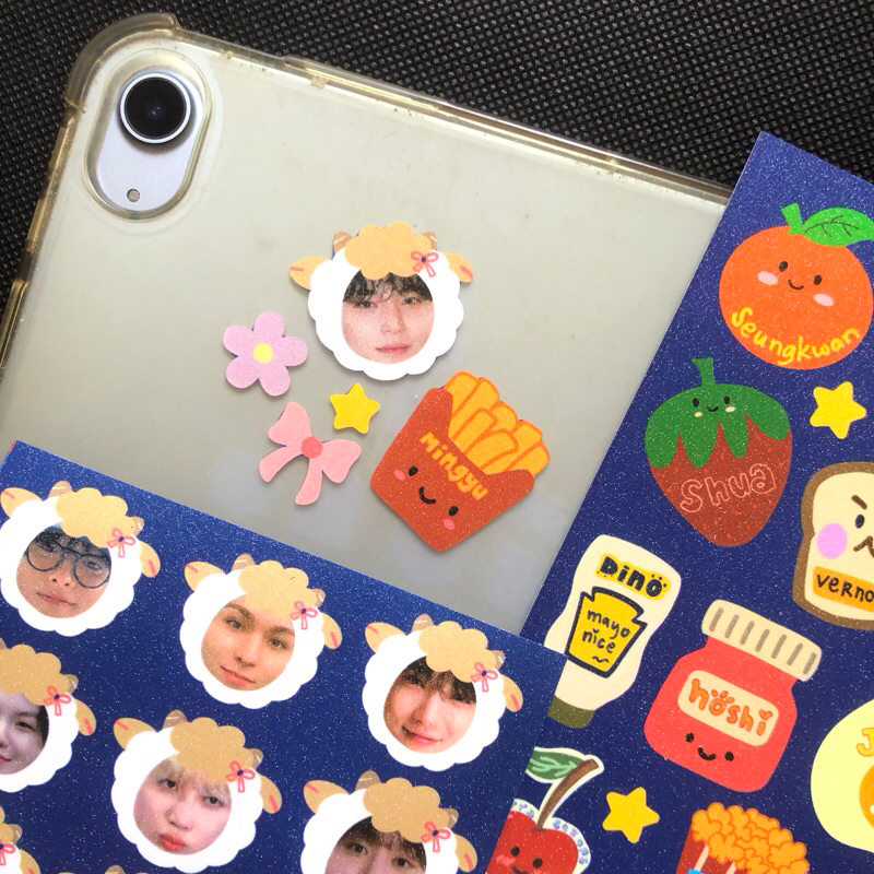 Jual Sepeunteen Gliter Stiker Sheep Food stiker kpop lucu | Shopee ...