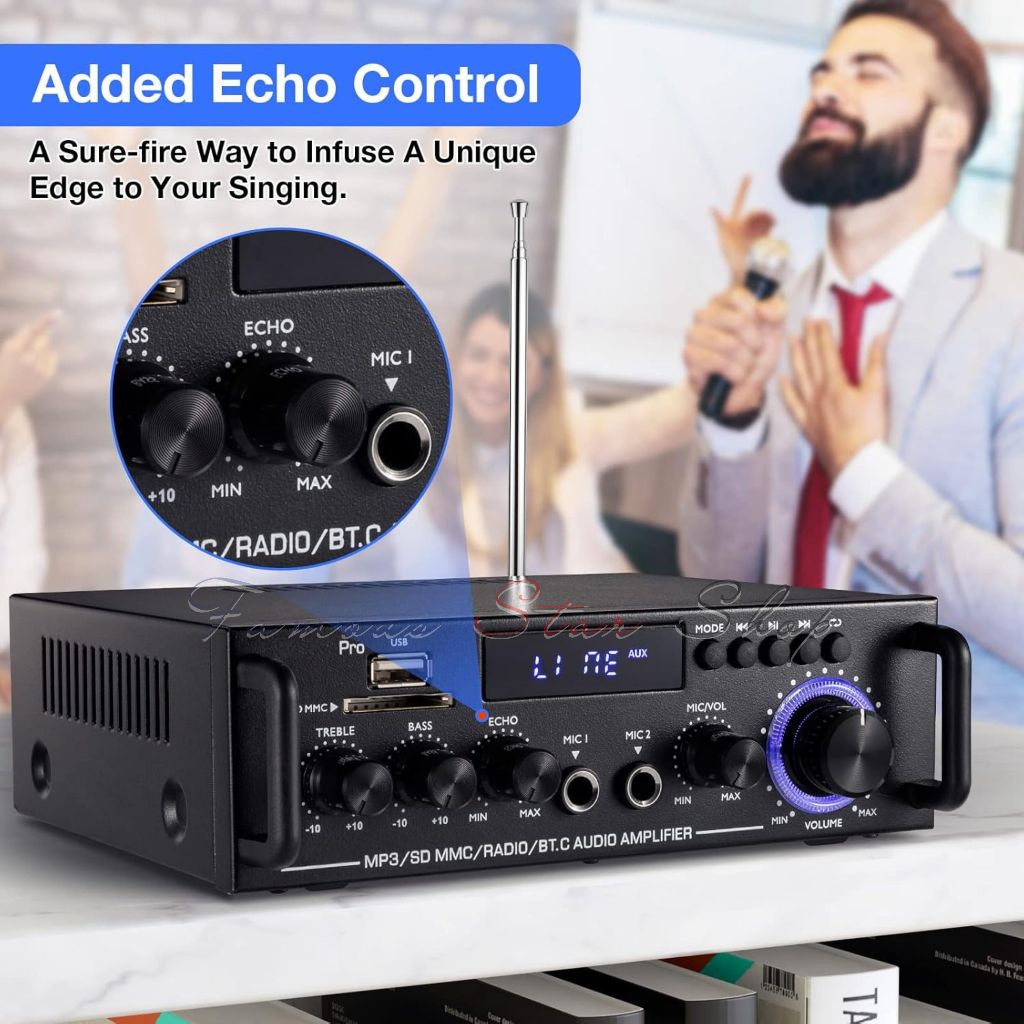 Jual Amplifier Daya 2000 Watt Full Bass Fleco BT-198B PRO Audio Penguat ...