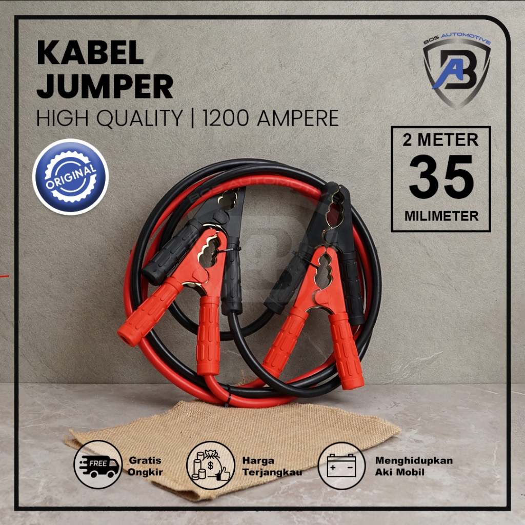 Jual Kabel Jumper Aki 1200 Ampere Car Emergency Battery Accu Cable ...