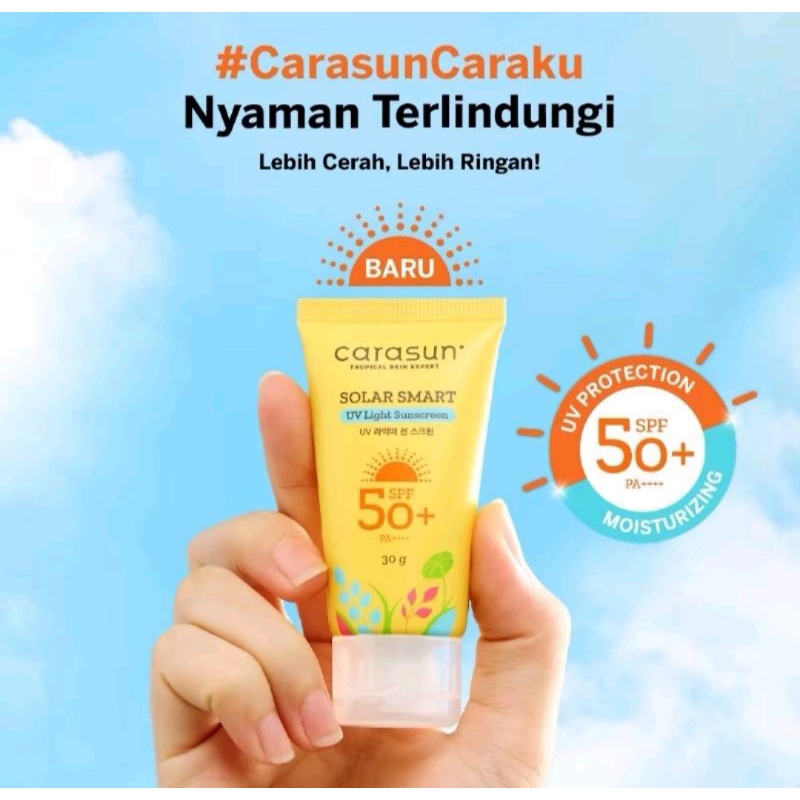 Jual carasun smart uv light sunscreen spf 50+PA+++(30g) | Shopee Indonesia