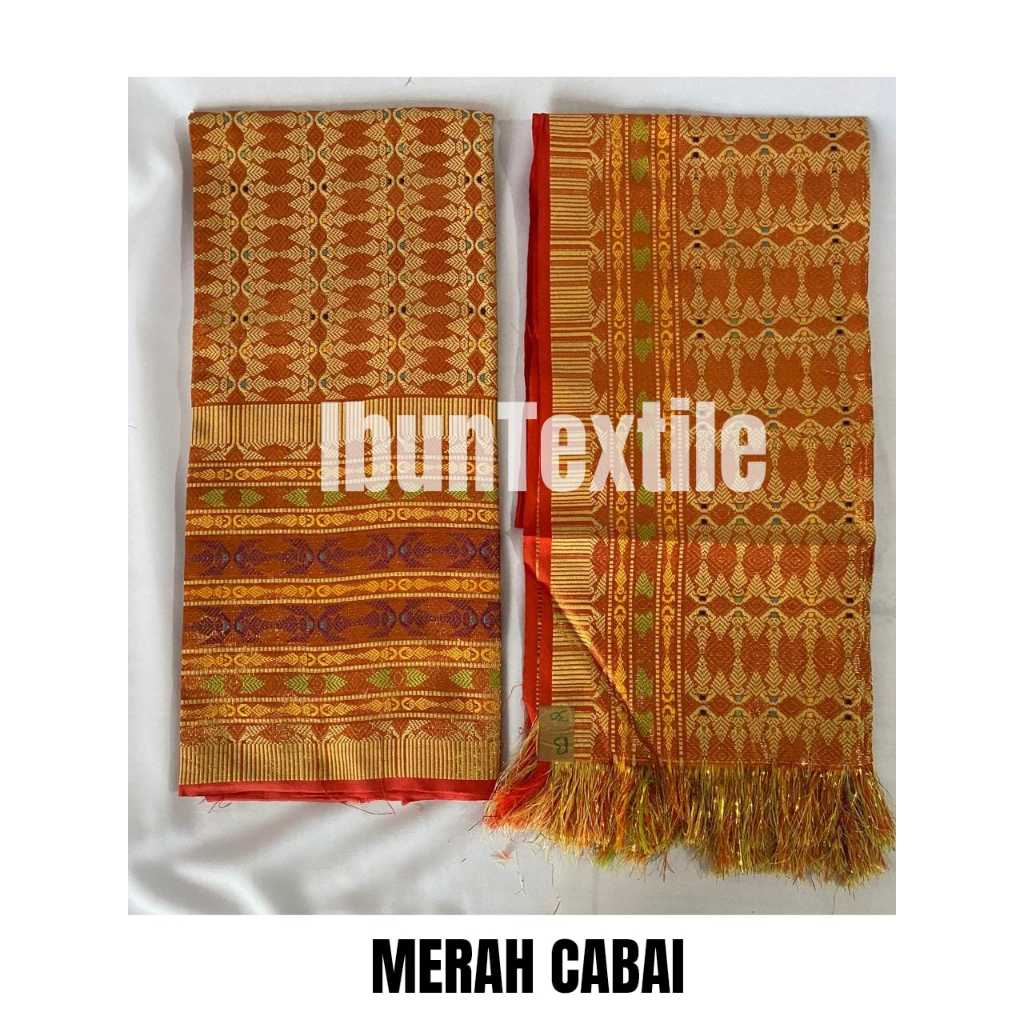 Jual Terlaris Set Kain 2 in 1 Dapat songket dan Selendang Motif ...