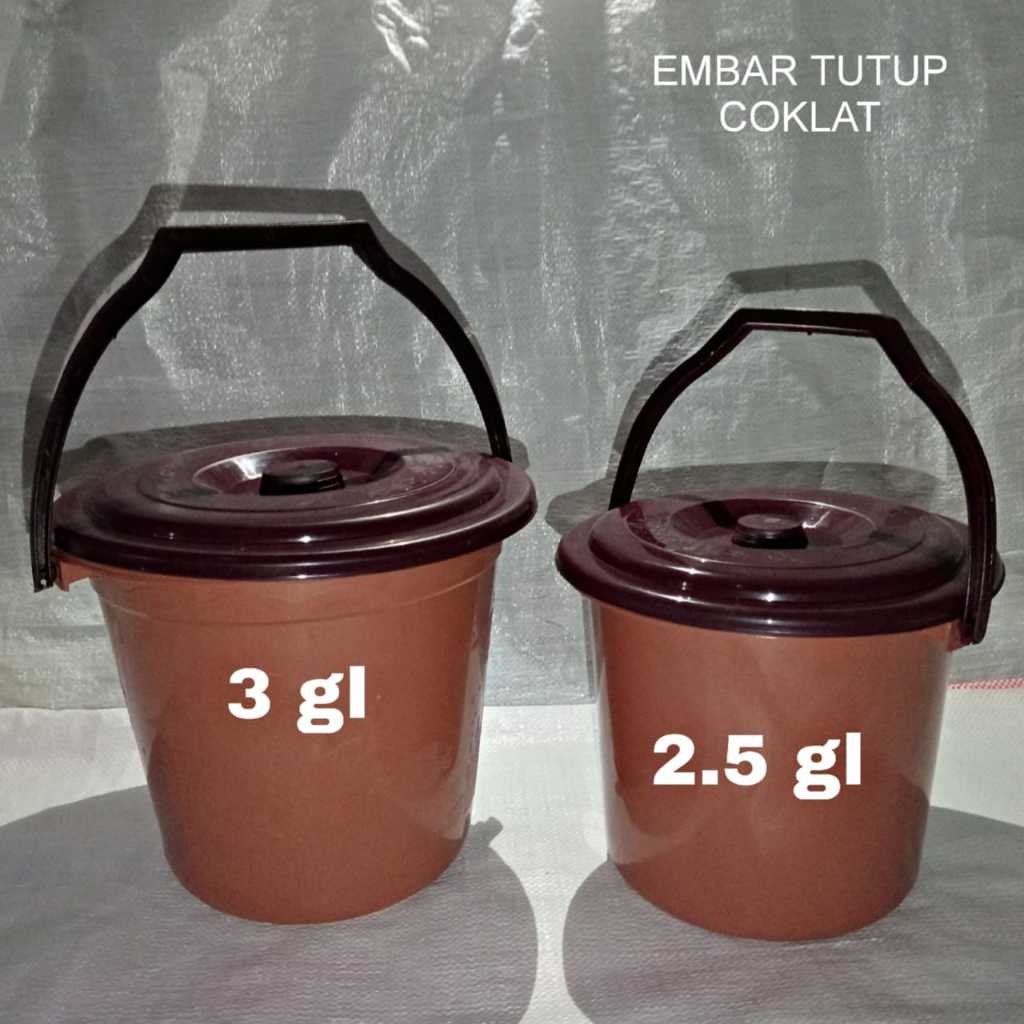 Jual AI - EMBER SERBAGUNA COKLAT 2.5 GL / 3 GL + TUTUP MURAH | Shopee Indonesia