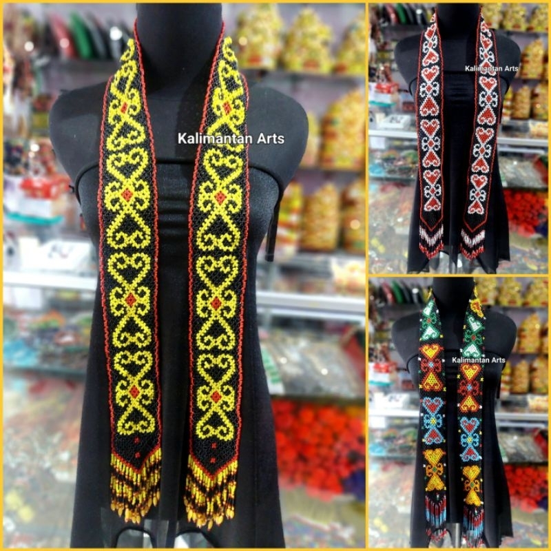 Jual Syal Manik Dayak Motif Love | Shopee Indonesia