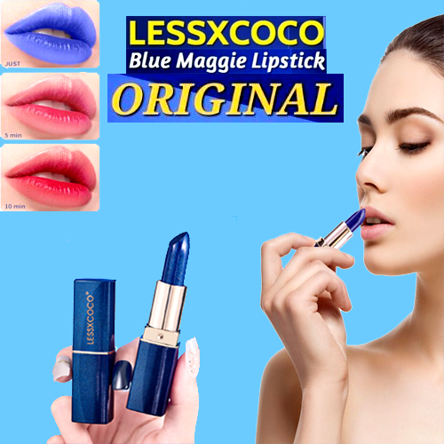 Jual Blue Lipstick Yurizumi YZS LESSXCOCO Color Changing Lip Gloss Biru ...