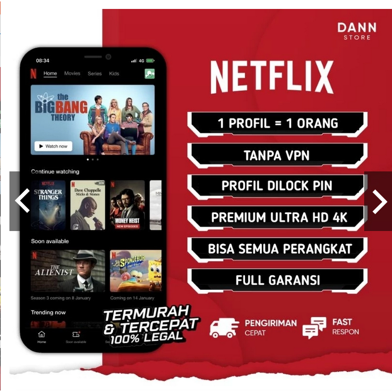 Jual NETFLIXX PREMIUM - PREMIUN NETFIX NET PLIK MURAH 1 BULAN RESMI UHD 4K 100% FULLGARANSI ...