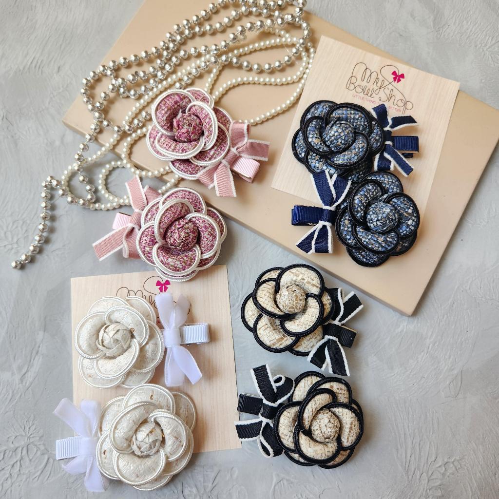 Jual classic channel flower pair clip | Shopee Indonesia