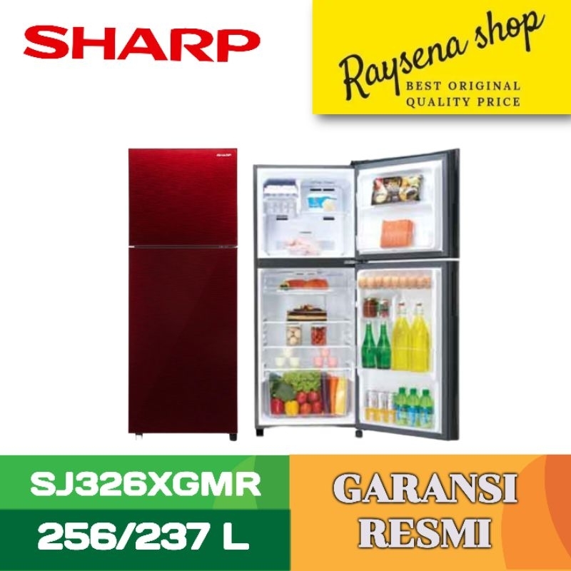 Jual SHARP KULKAS 2 PINTU KECIL SMALL 2 DOOR REFRIGERATOR SJ326XGM (Red) | Shopee Indonesia