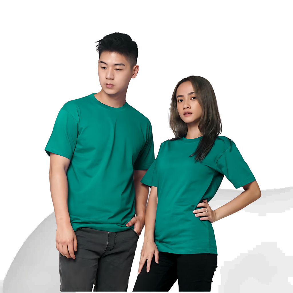 Jual 166 | Kaos Polos Lengan Pendek Warna Hijau Tosca | Shopee Indonesia