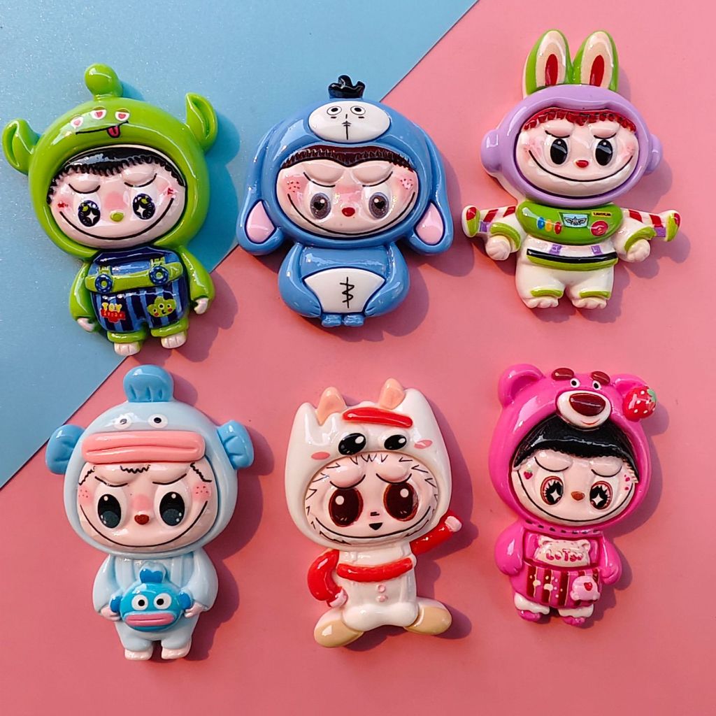 Jual AA04 1Set(6Pcs) Resin Clay DIY Glossy (No Lubang) Karakter Toy ...