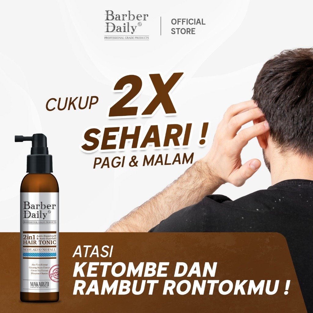 Jual Barber Daily 2in1 Hair Tonic 140mL - (Improved Formulation ...