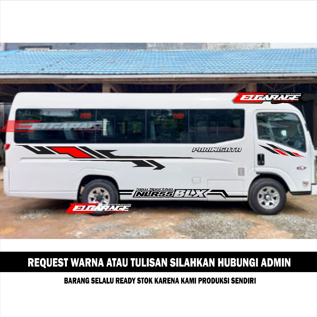 Jual Stiker mobil elf sticker body samping mobil elf giga long list ...