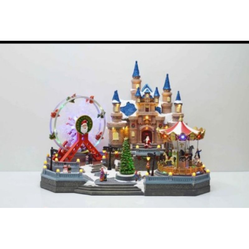Jual Hiasan Natal - Large LED Musical Fairground with Moving Tree ...