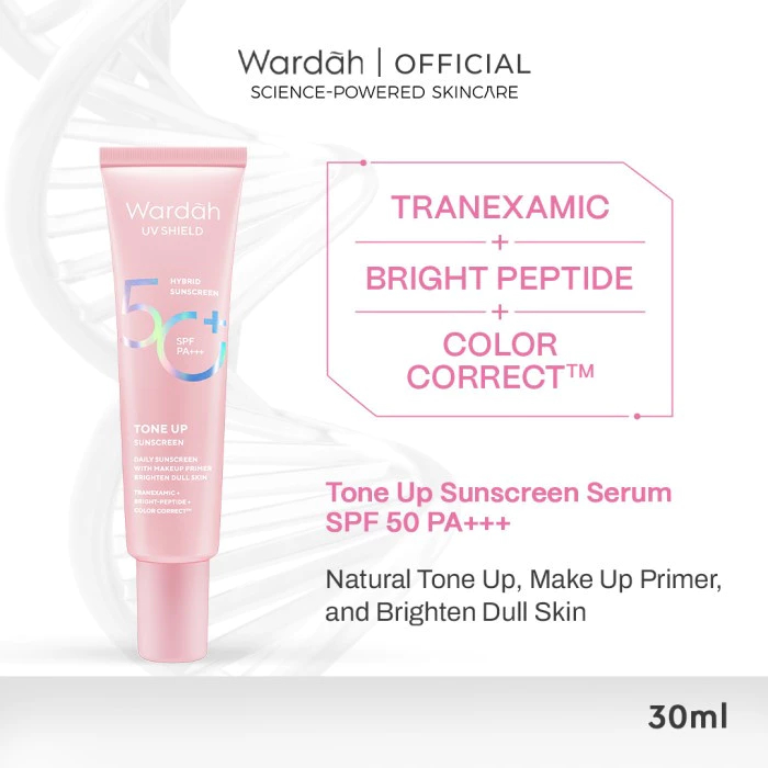Jual Wardah UV Shield Tone Up Sunscreen SPF 50+ PA+++ 30ml [HYBRID SUNSCREEN] | Shopee Indonesia