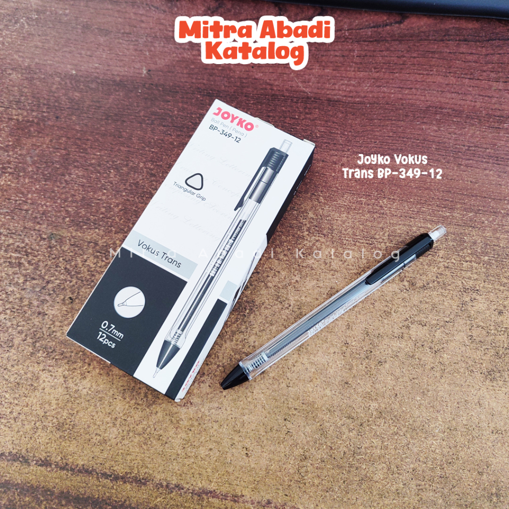 Jual (12 PCS) PULPEN JOYKO VOKUS TRANS BP-349-12 / PULPEN MURAH TINTA ...
