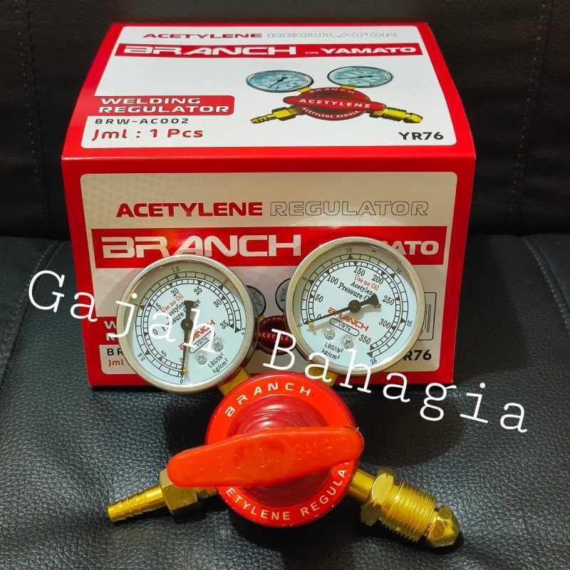 Jual BRANCH AC002 Regulator Las ACETYLENE Tabung Las Acytiline Welding ...