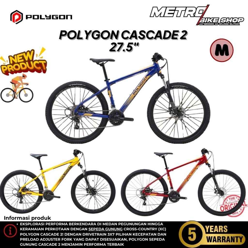 Jual Sepeda gunung / MTB Polygon Cascade 2 sepeda MTB 27.5 warna terbaru | Shopee Indonesia
