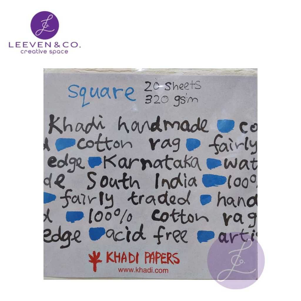 Jual KHADI RAG WATERCOLOR PAPER SQUARE/ 20 SHEET/ 320GSM (HARGA PER ...