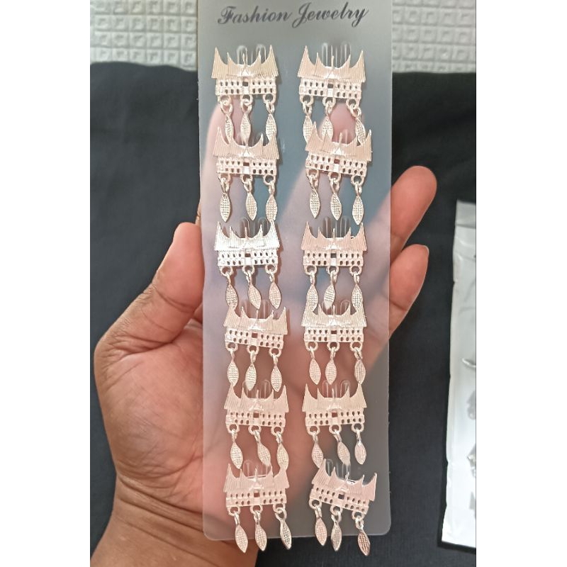 Jual bros rumah minang mini/kecil silver, bros baju ,bros hijab isi 12 ...