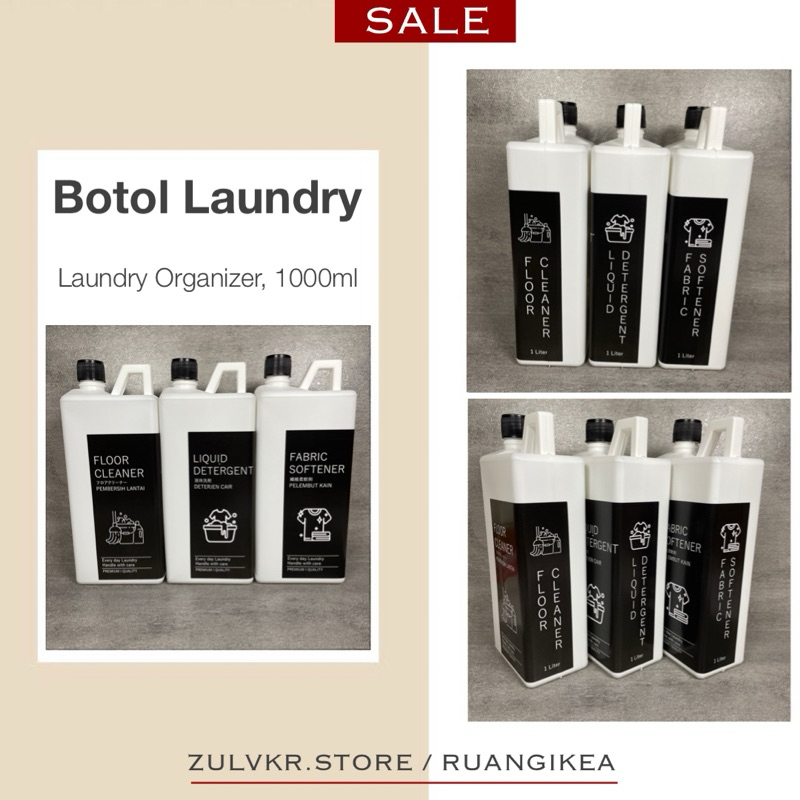 Jual [V1.6] Botol laundry aesthetic refill Botol Sabun Cair LAUNDRY ...
